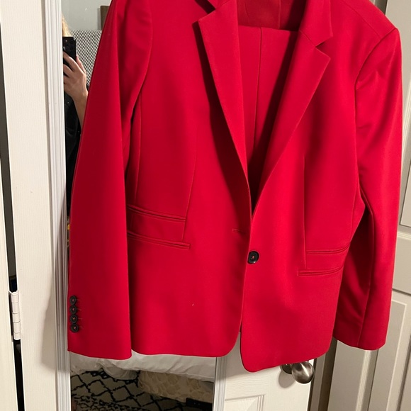 Express | Jackets & Coats | Suite Set From Express Red Jacket 6 And ...